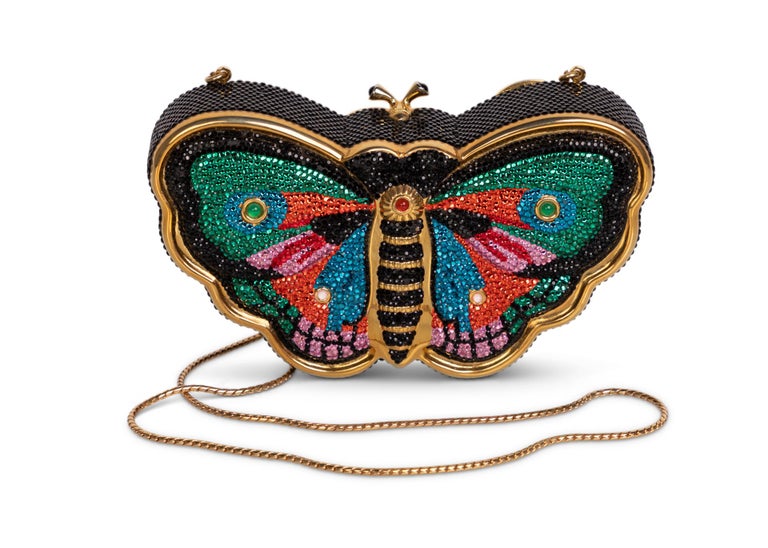 Judith Leiber Butterfly Crystal Minaudiere Bag – Basha Gold