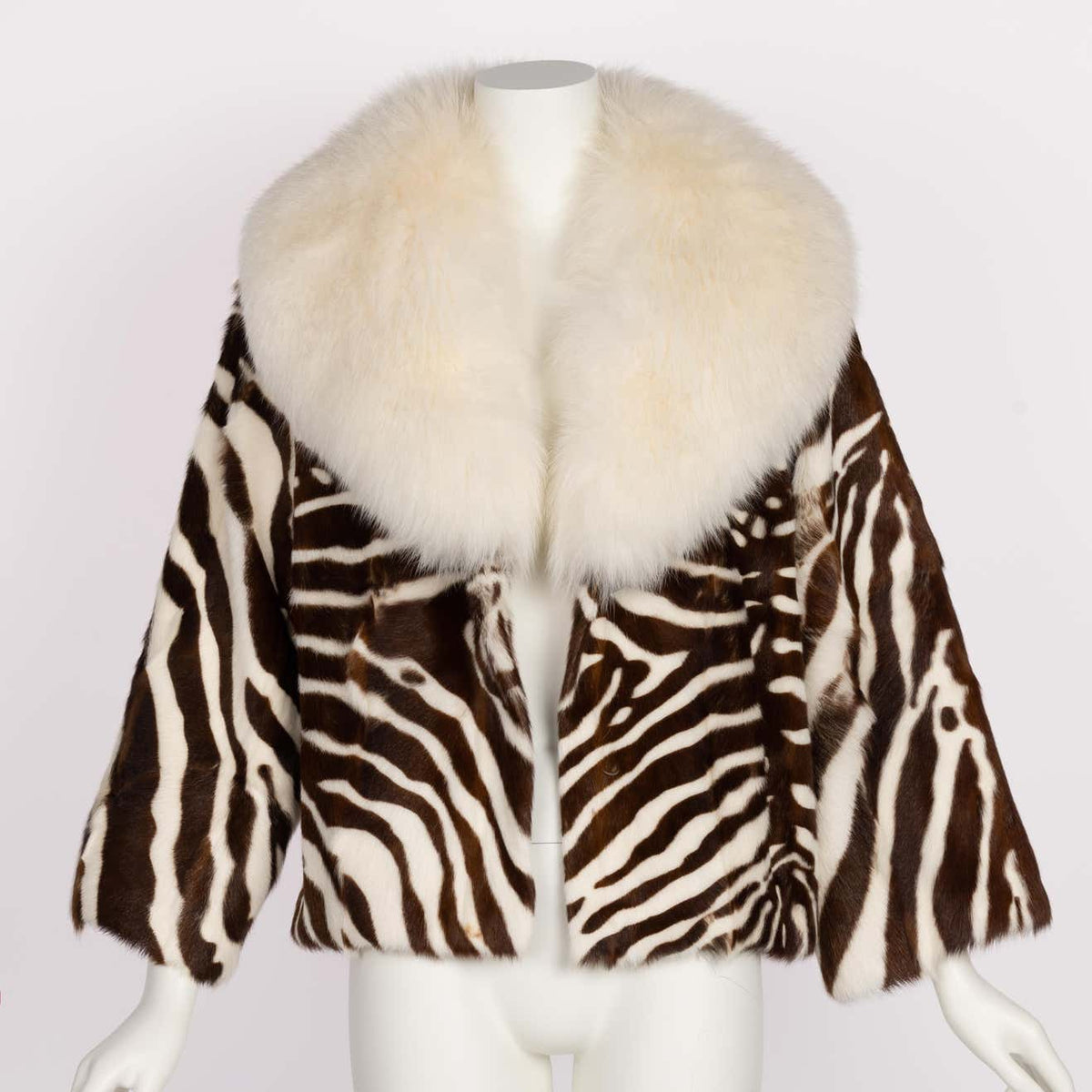 zebra fur jacket